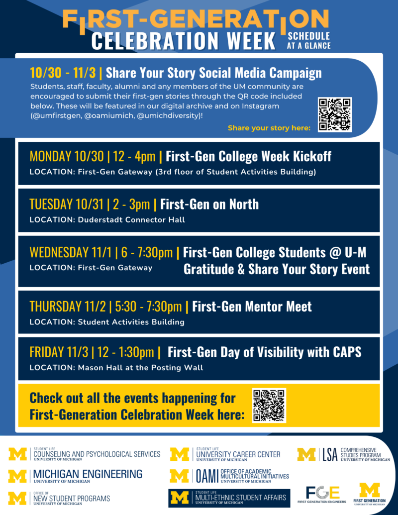 First-Gen Celebration Week 2023 (October 30 - November 3) - First ...